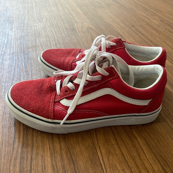 Vans | Shoes | Vans Red Old Skool Sneaker Shoes | Poshmark